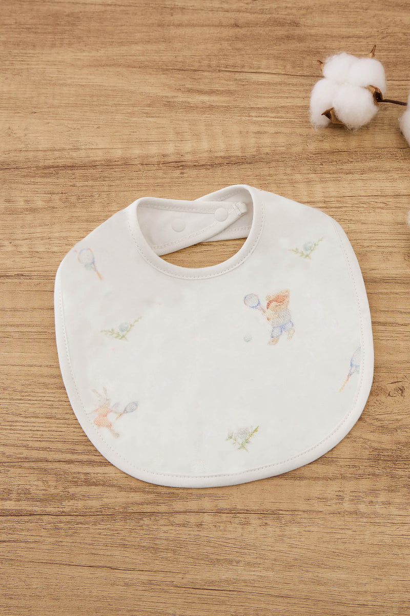 Organic Cotton Classic Bib - Tennis Print – Blara Organic House