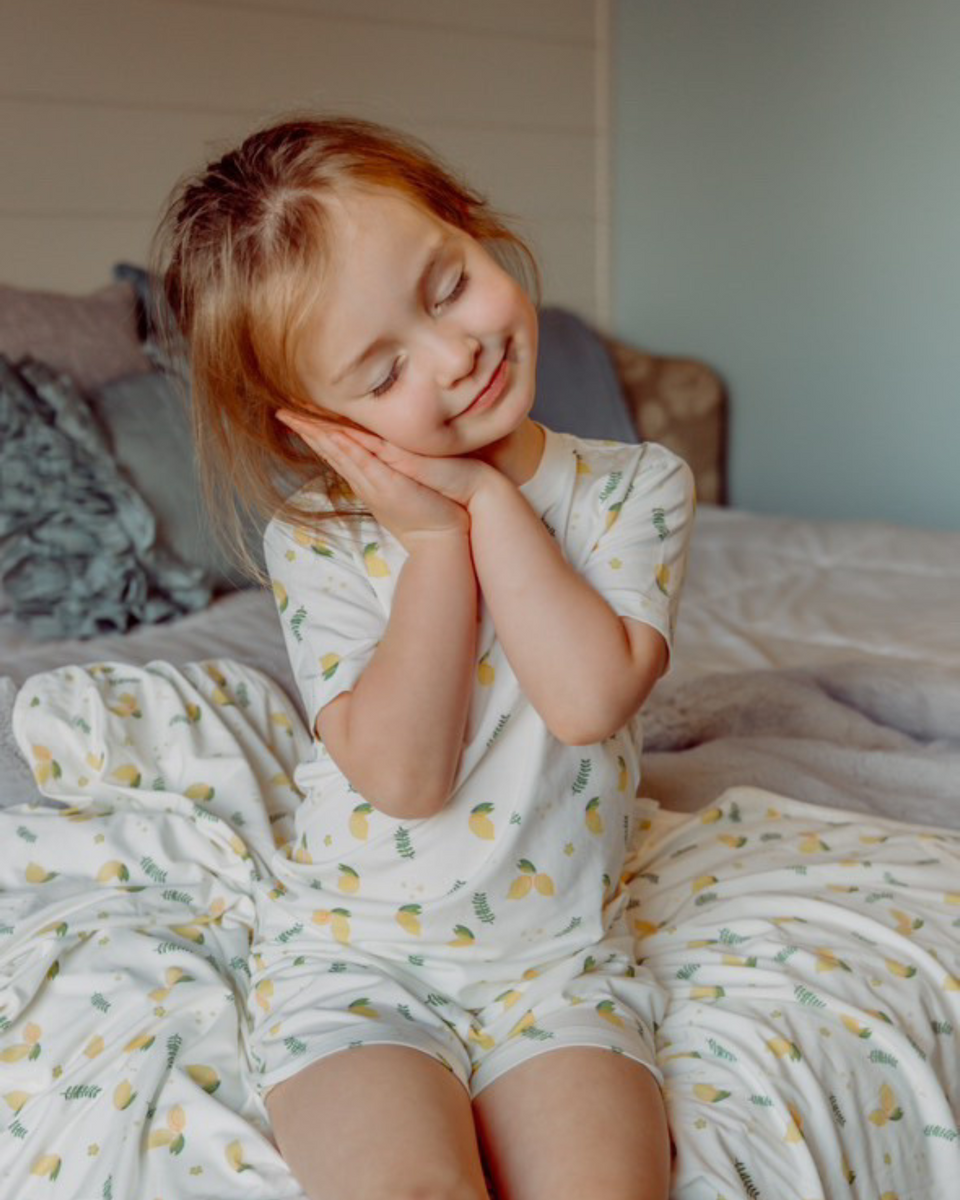 2-pcs Short Sleeve Modal Pajama Set - Lemon Print – Blara Organic House